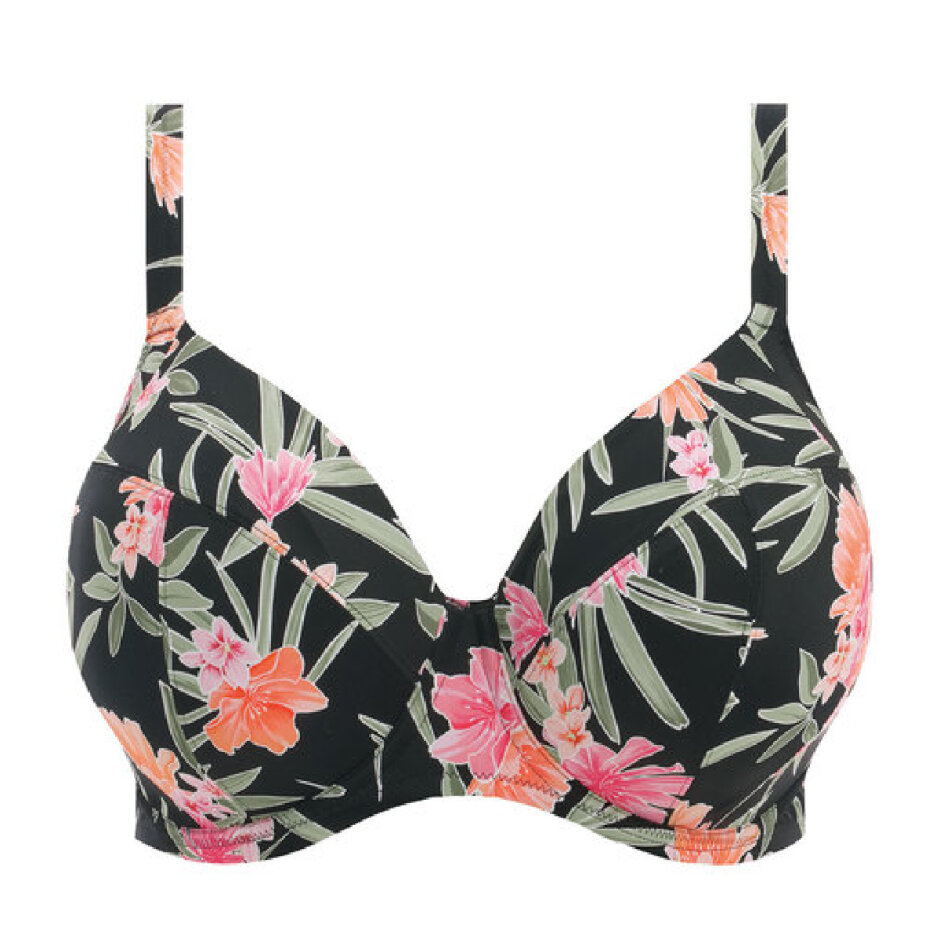 Bikini top / overdele - Elomi - Dark Tropics Fullcup BH Sort