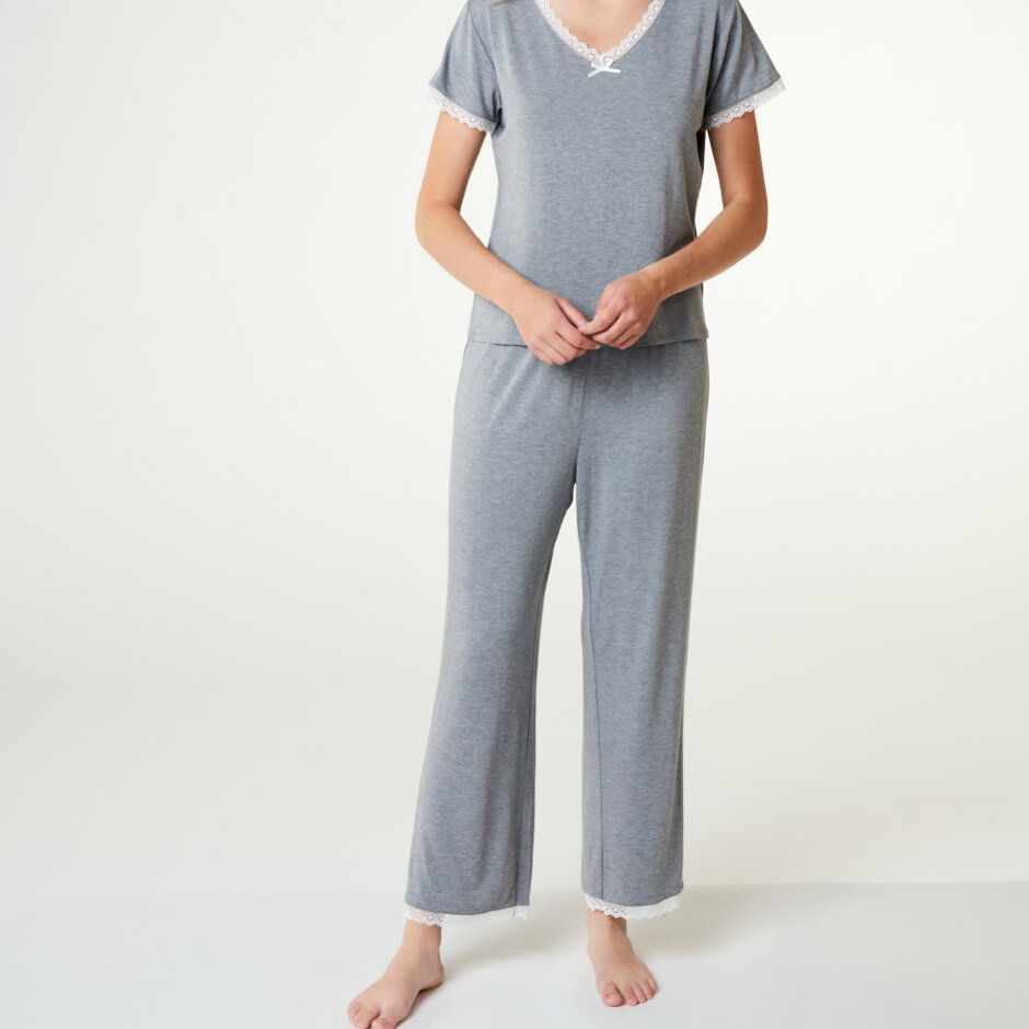 Pyjamas - CCDK - Jordan Pyjamas Sæt Grey Melange