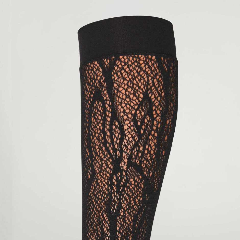 Knæstrømper - Wolford - Snake Lace Knee Highs Sort
