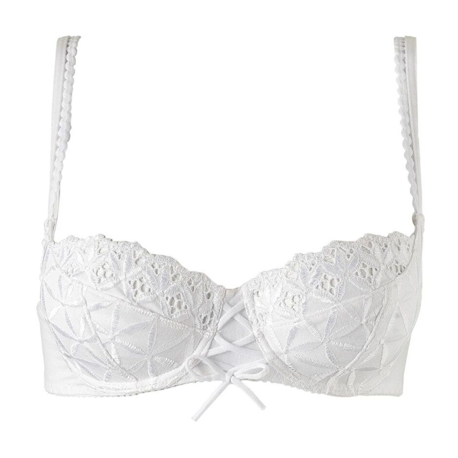 Bahia 3/4 Cup BH Hvid - Hvid Aubade BH - Sass.dk